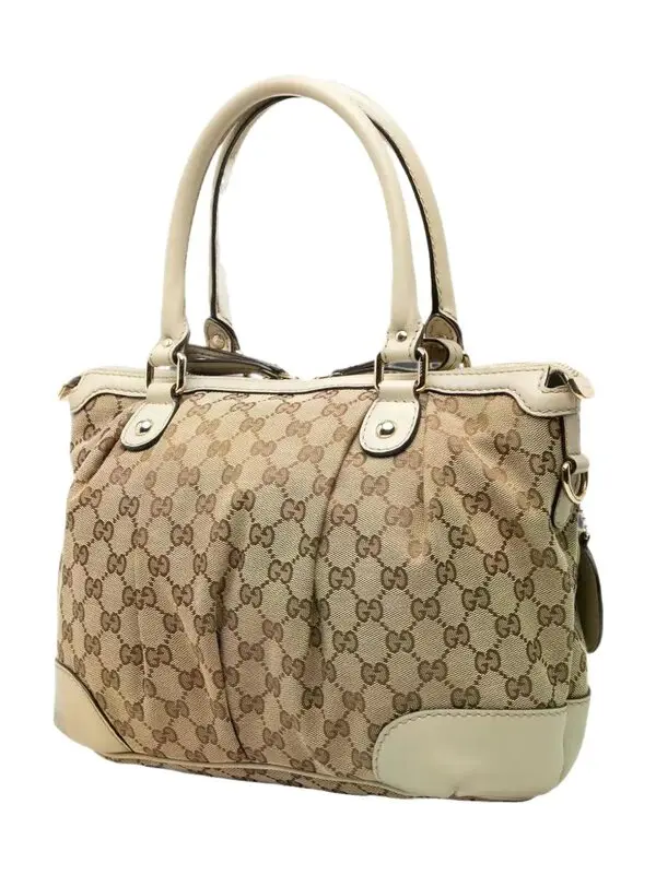 Gucci Gg Canvas Sukey Satchel - Neutrals