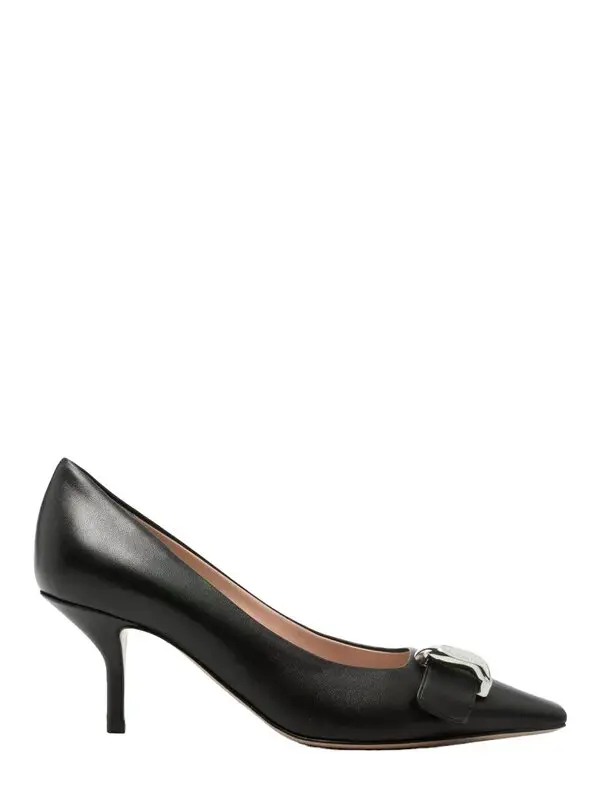 Emporio Armani Buckle-detail Pointed-toe Pumps - Black