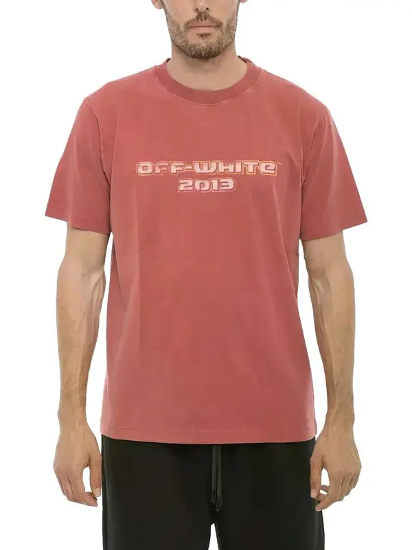Off-White Logo-print Bacchus-print T-shirt - Red