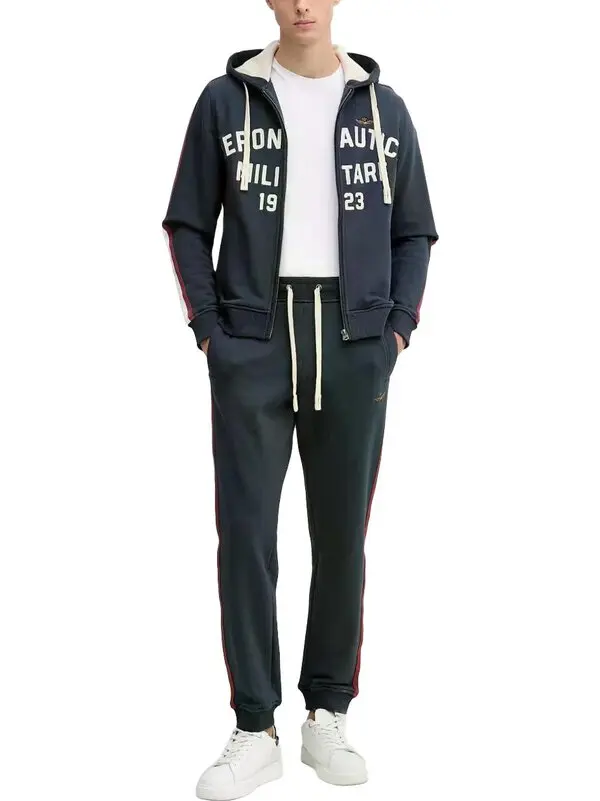 AERONAUTICA MILITARE Side-stripe Track Pants And Sweatshirt - Blue