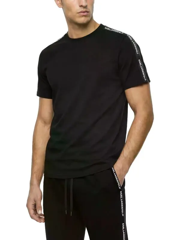 Karl Lagerfeld Logo-tape T-shirt - Black