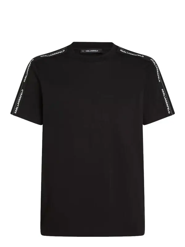 Karl Lagerfeld Logo-tape T-shirt - Black
