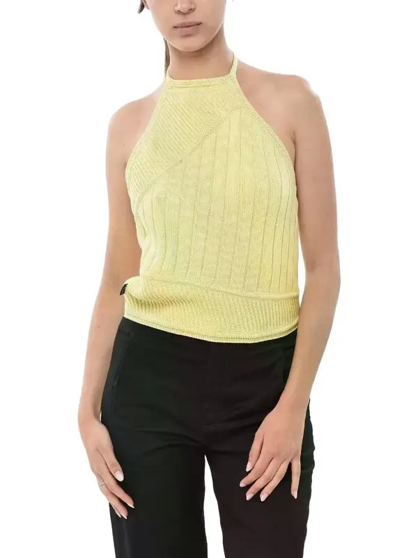 Woolrich Crochet Halterneck Top - Yellow