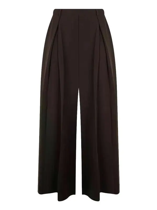P.a.r.o.s.h Pleated Palazzo Trousers - Brown