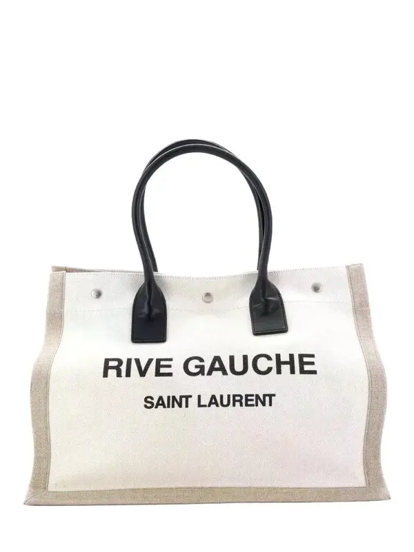 Saint Laurent Rive Gauche Shopper Tote Bag - Neutrals
