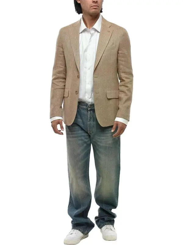 Corneliani Single-breasted Flap-pocket Jacket - Neutrals