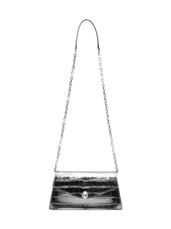 Alexander McQueen Skull Stud Shoulder Bag - Grey