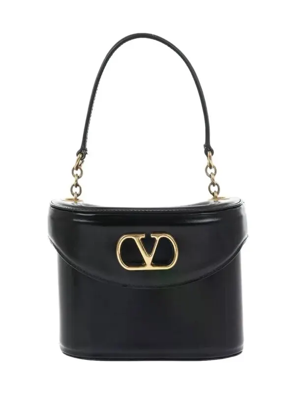 Valentino Garavani Vlogo Signature Calf Leather Bag - Black