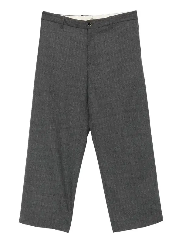 NINE:INTHE:MORNING Thiago Pinstripe Tailored Trousers - Grey