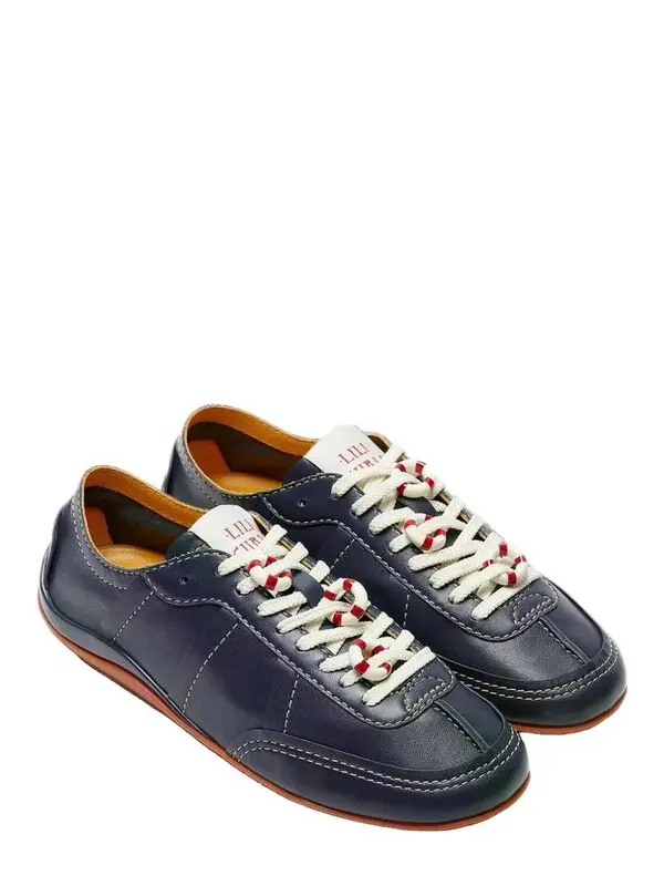 LILI CURIA Zola Leather Sneakers - Blue