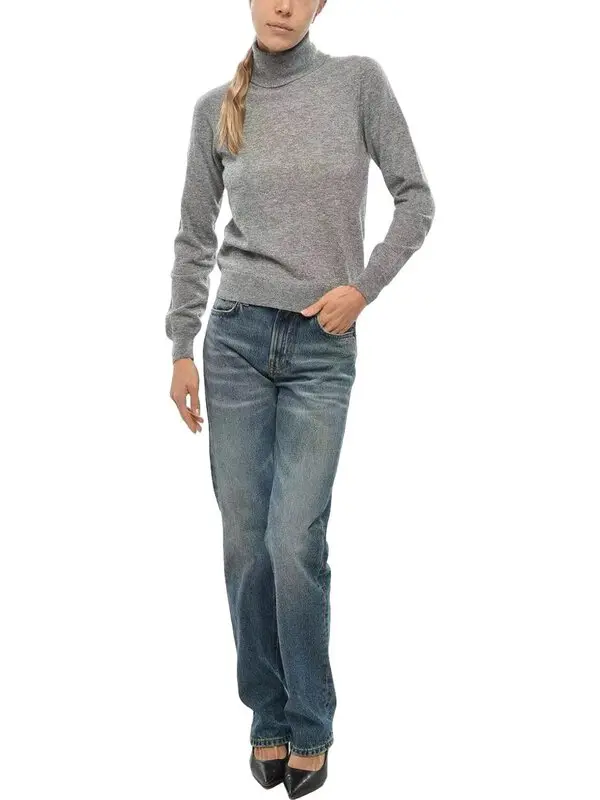 Malo Knitted Turtleneck Sweater - Grey