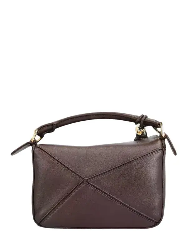 Loewe Mini Featherlight Puzzle Bag In Nappa Lambskin - Brown