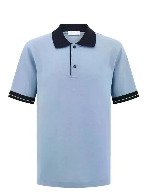 FERRAGAMO Short-sleeve Polo Shirt - Blue