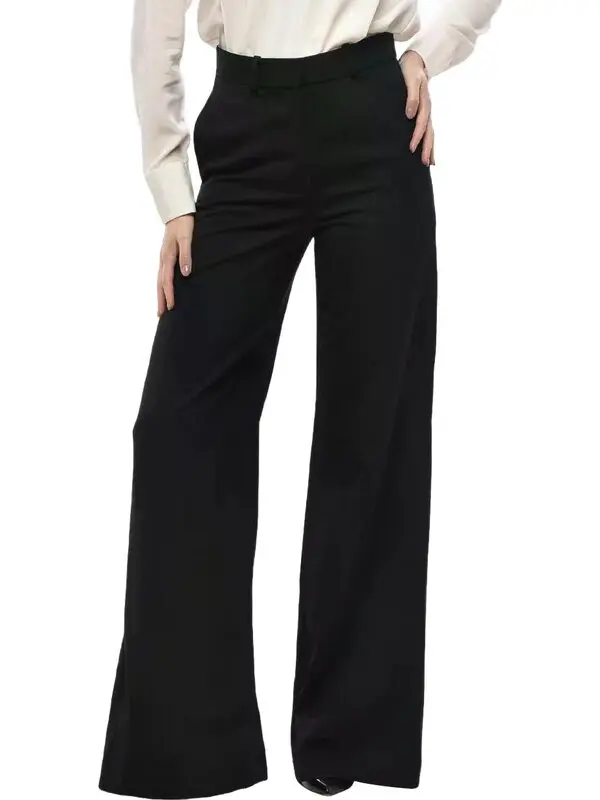Stella McCartney Dolce Wool Palazzo Trousers - Black
