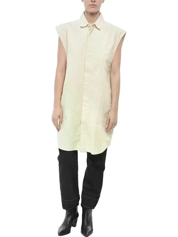 Fear Of God Essentials Sleeveless Shirt With French Collar - Neutrals