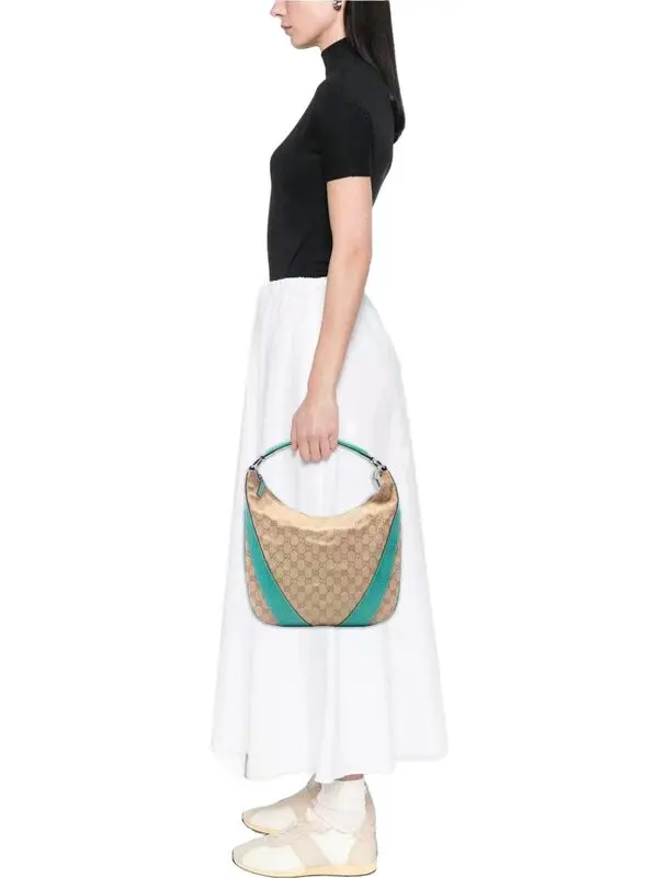 Gucci Gg Canvas Hobo Bag - Blue