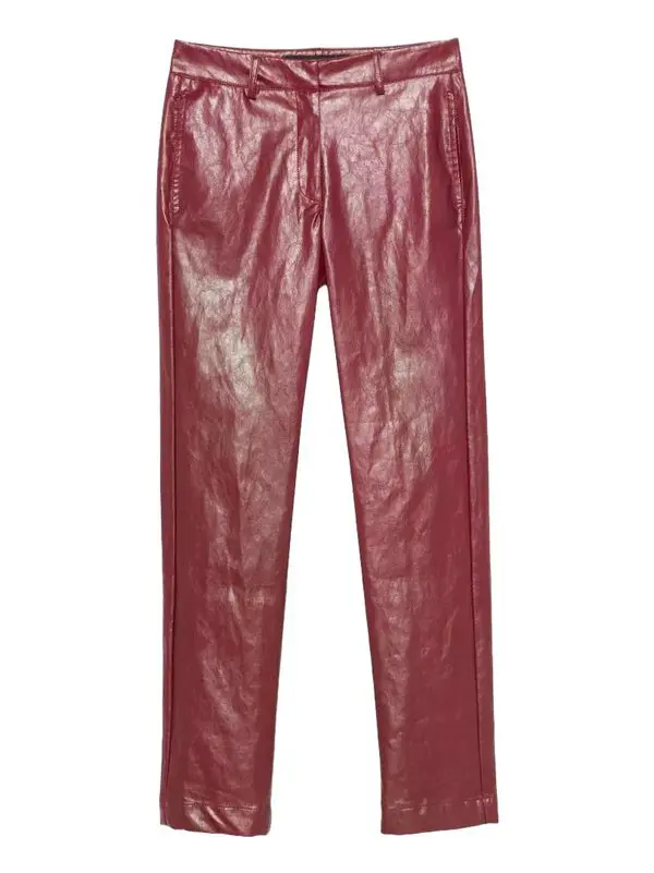 Federica Tosi Belt-loop Pocket Trousers - Red