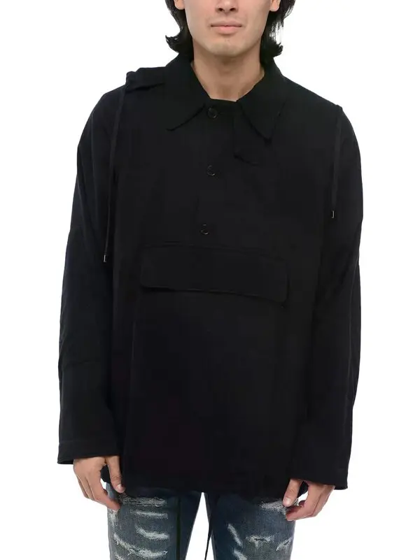 Auralee Belted Hooded Jacket - Black