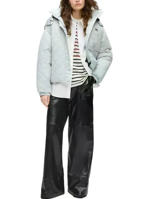 Karl Lagerfeld Ikon Quilted Puffer Jacket - Grey