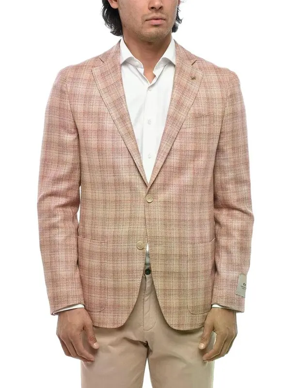Corneliani Single-breasted Patch-pocket Blazer - Orange