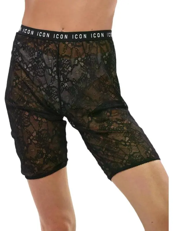 Dsquared2 Logo Lace Shorts - Black