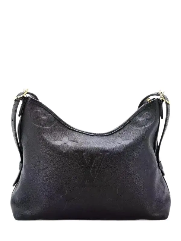 LOUIS VUITTON Monogram Empreinte Giant Pm Hobo Bag - Black