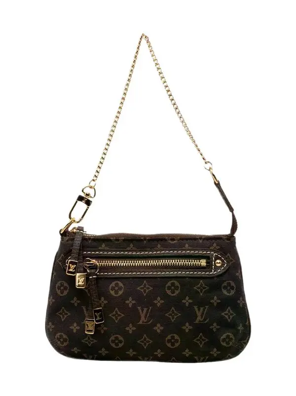 LOUIS VUITTON Monogram Mini Lin Mini Pochette Accessoires Handbag - Brown