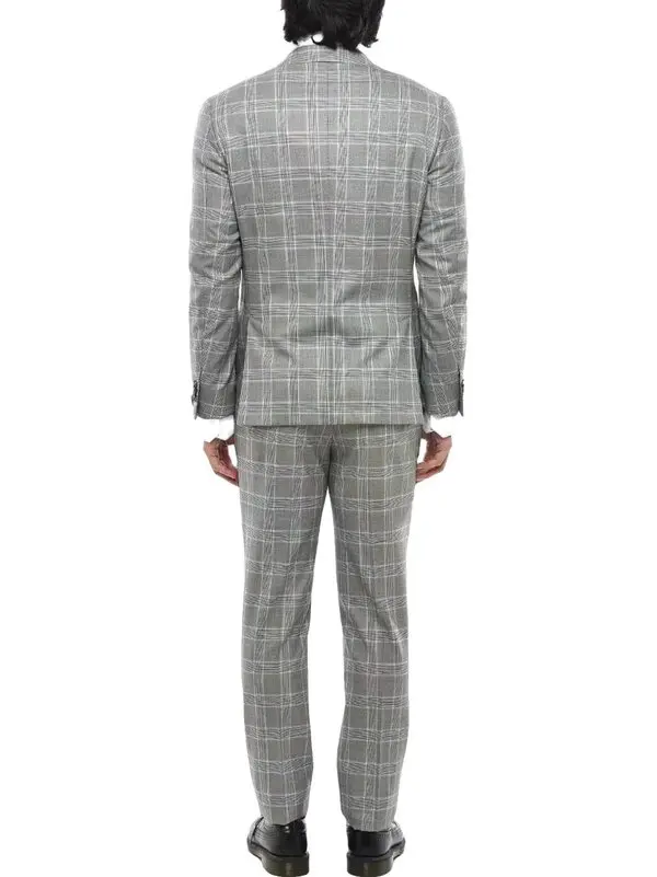 Corneliani Academy District-check Suit - Grey