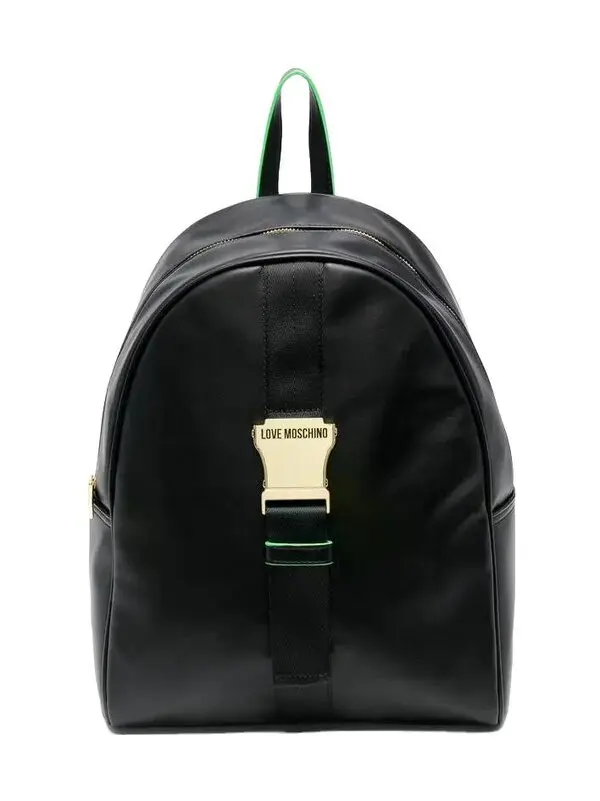 Moschino Logo Detail Backpack - Black