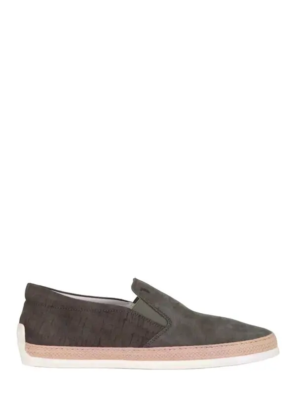 TOD'S Braided-trim Gommino Loafers - Grey