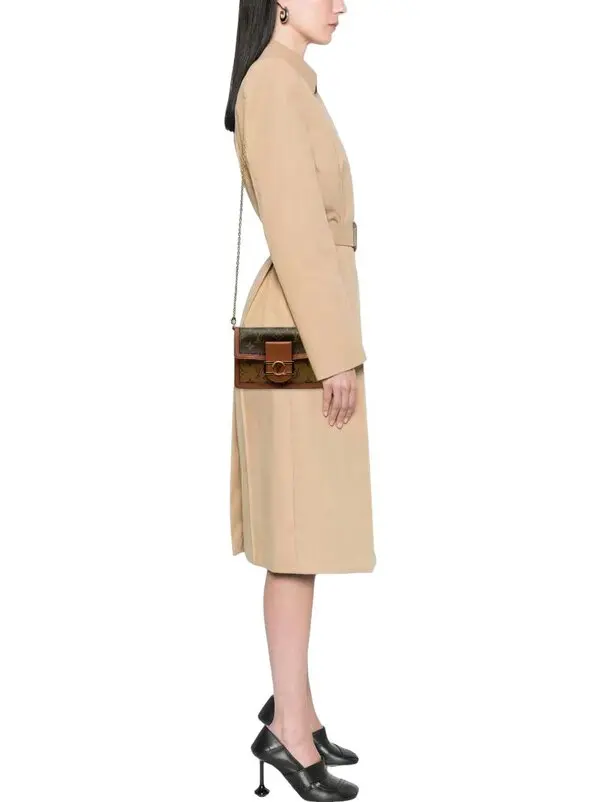 LOUIS VUITTON Monogram Reverse Dauphine Wallet On Chain Crossbody Bag - Brown
