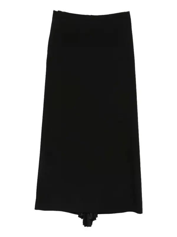 JIL SANDER Maxi Skirt With Pleated Insert - Black