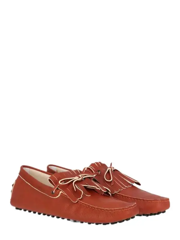 TOD'S Fringed Gommino Loafers - Brown