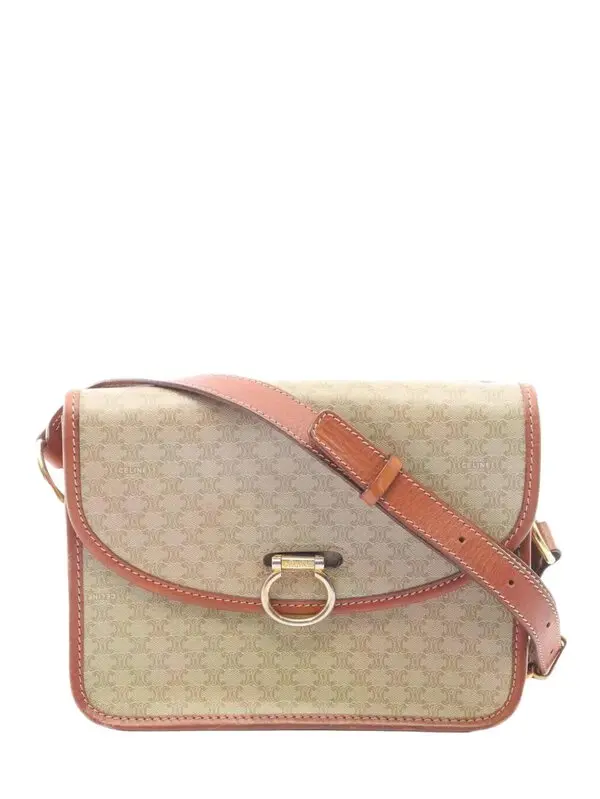 Celine 2000s Triomphe Shoulder Bag - Neutrals
