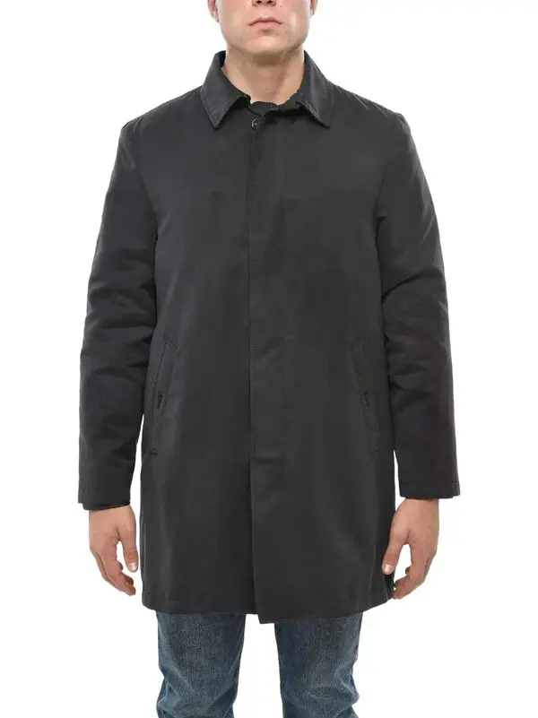 Corneliani Hidden Closure Long Sleeve Coat - Grey