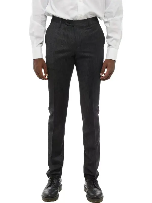 Corneliani Academy Pinstripe Pattern Trousers - Grey