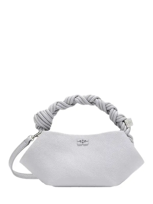 GANNI Mini Bou Bag With Twisted Handle - Grey
