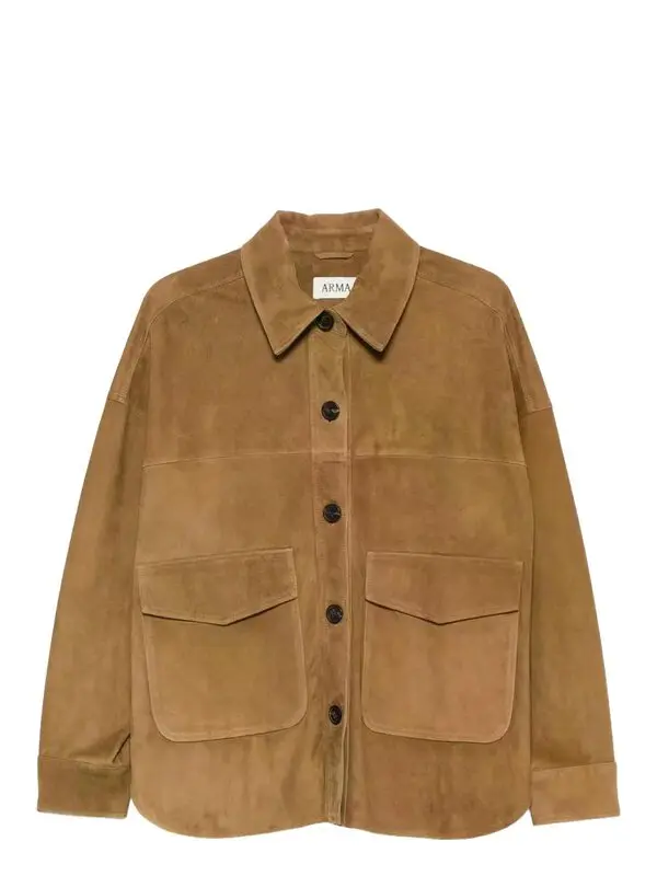 ARMA Suede Flap-pocket Jacket - Neutrals