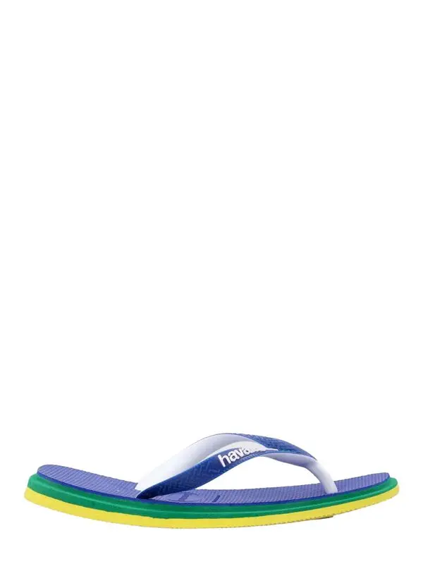 Havaianas Brasil Twist Rubber Flip-flops - Gnawed Blue