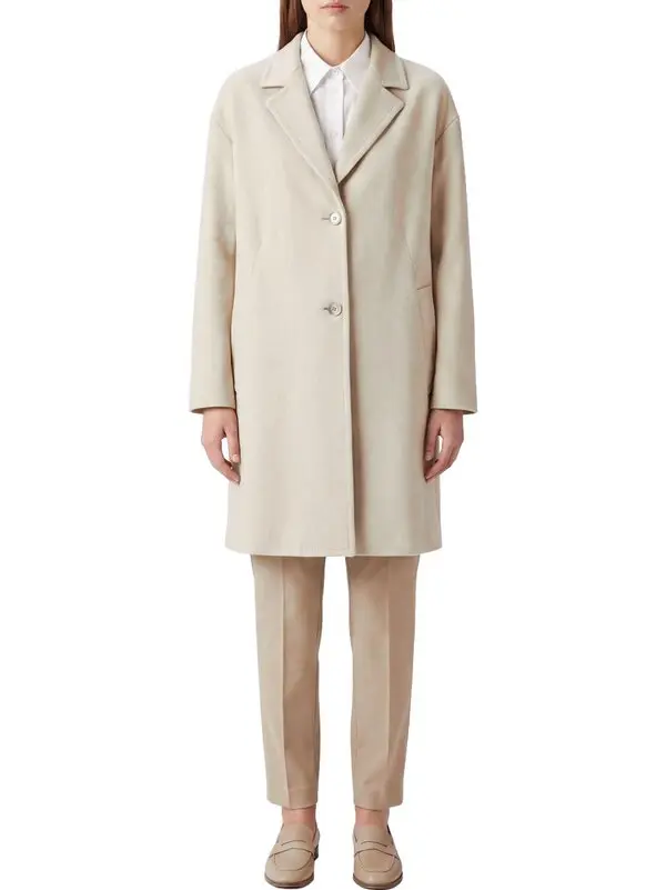Herno Knee-length Single-breasted Coat - Sand