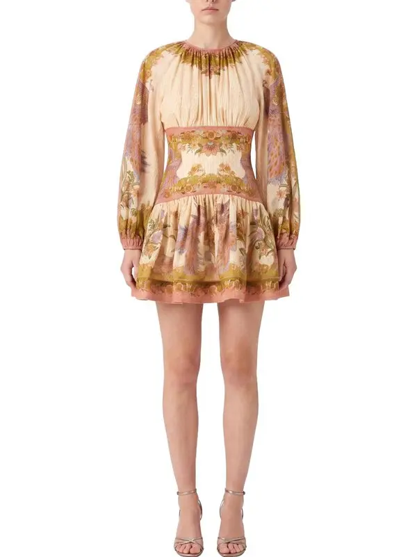 Zimmermann Printed Mini Dress - Brown