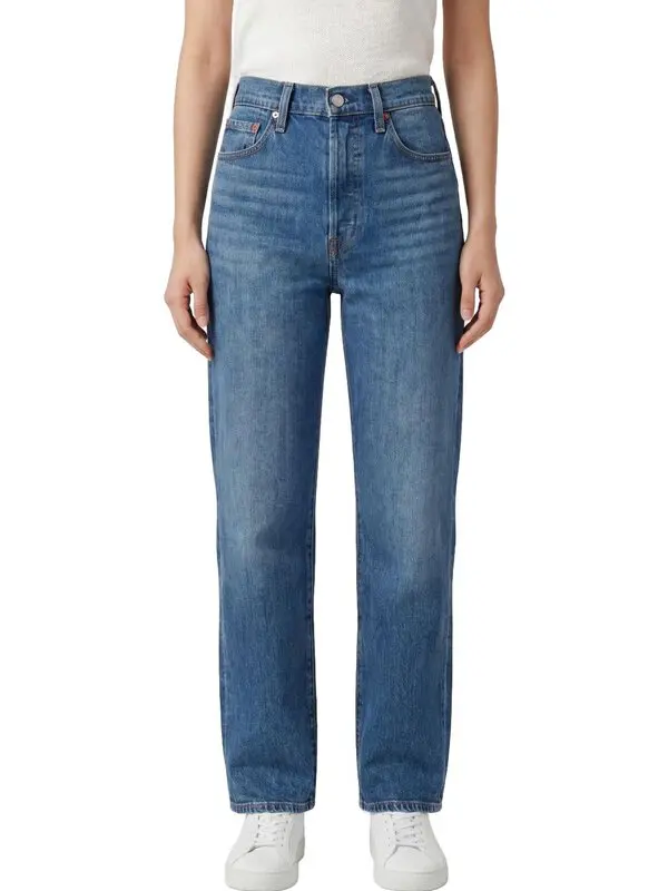 LEVI'S Ribcage High-waisted Straight Jeans - Blue