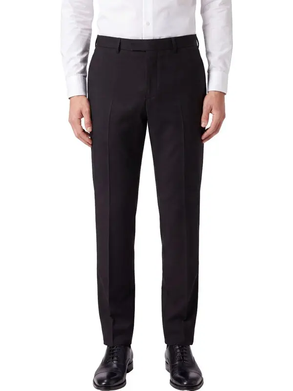 LARDINI Slim Fit Wool And Mohair Tailored Trousers - Black