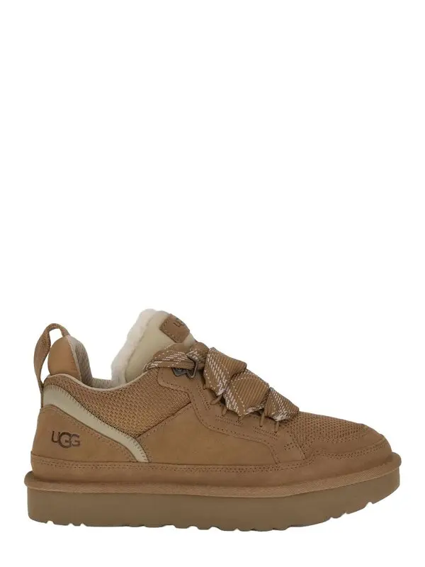 UGG Lo Lowmel Low-top Suede Sneakers With Wool Interior - Walnut