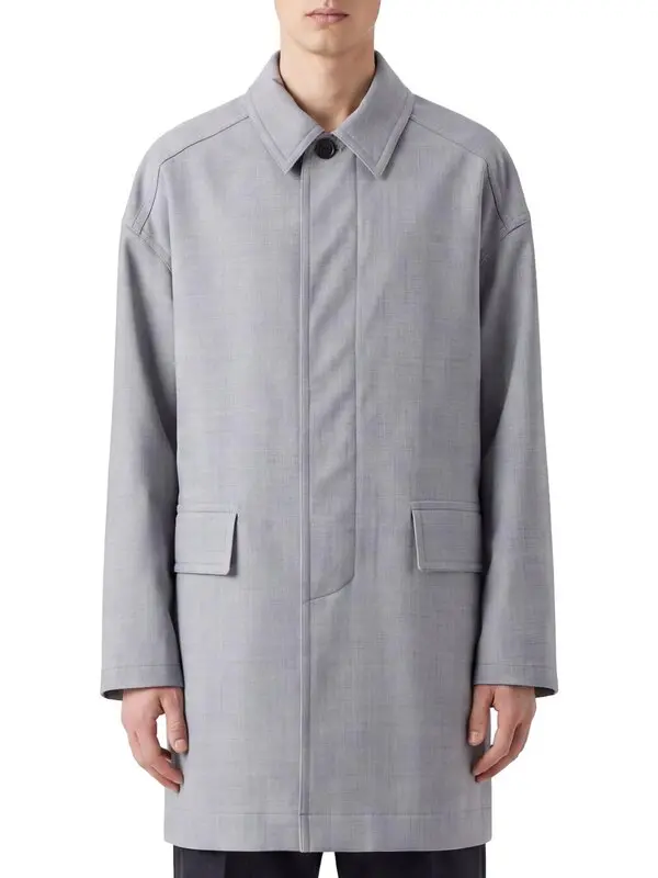 Dries Van Noten Single-breasted Wool-blend Coat - Grey