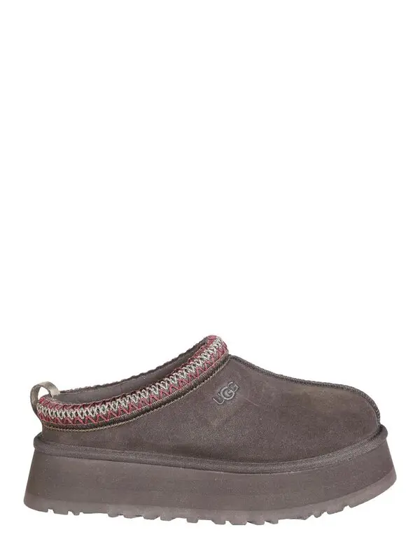 UGG Tazz Ii Suede Platform Mules With Contrast Stitching - Brown