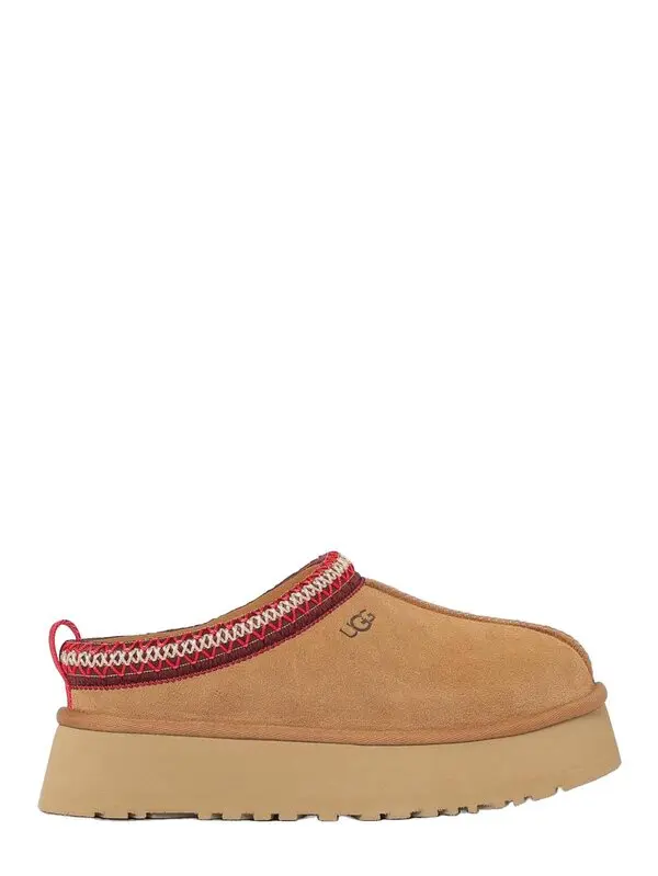 UGG Tazz Ii Suede Platform Mules With Contrast Stitching - Caramel