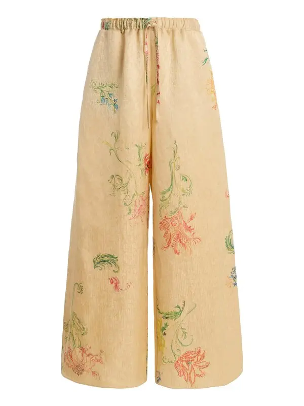 Rosie Assoulin Floral Jacquard Wide-leg Trousers - Multi