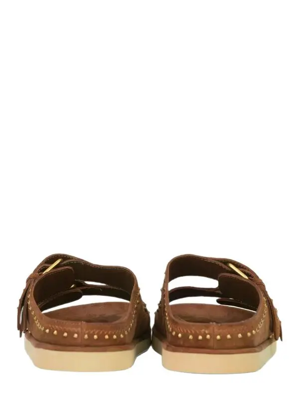 Ash Studded Buckled Sandals - Brown