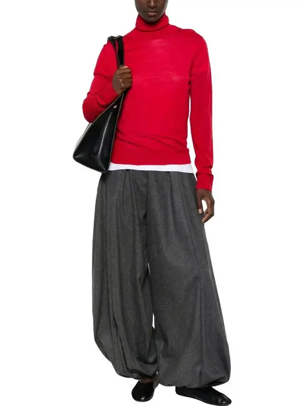 RÓHE Knitted Roll Neck Sweater - Red